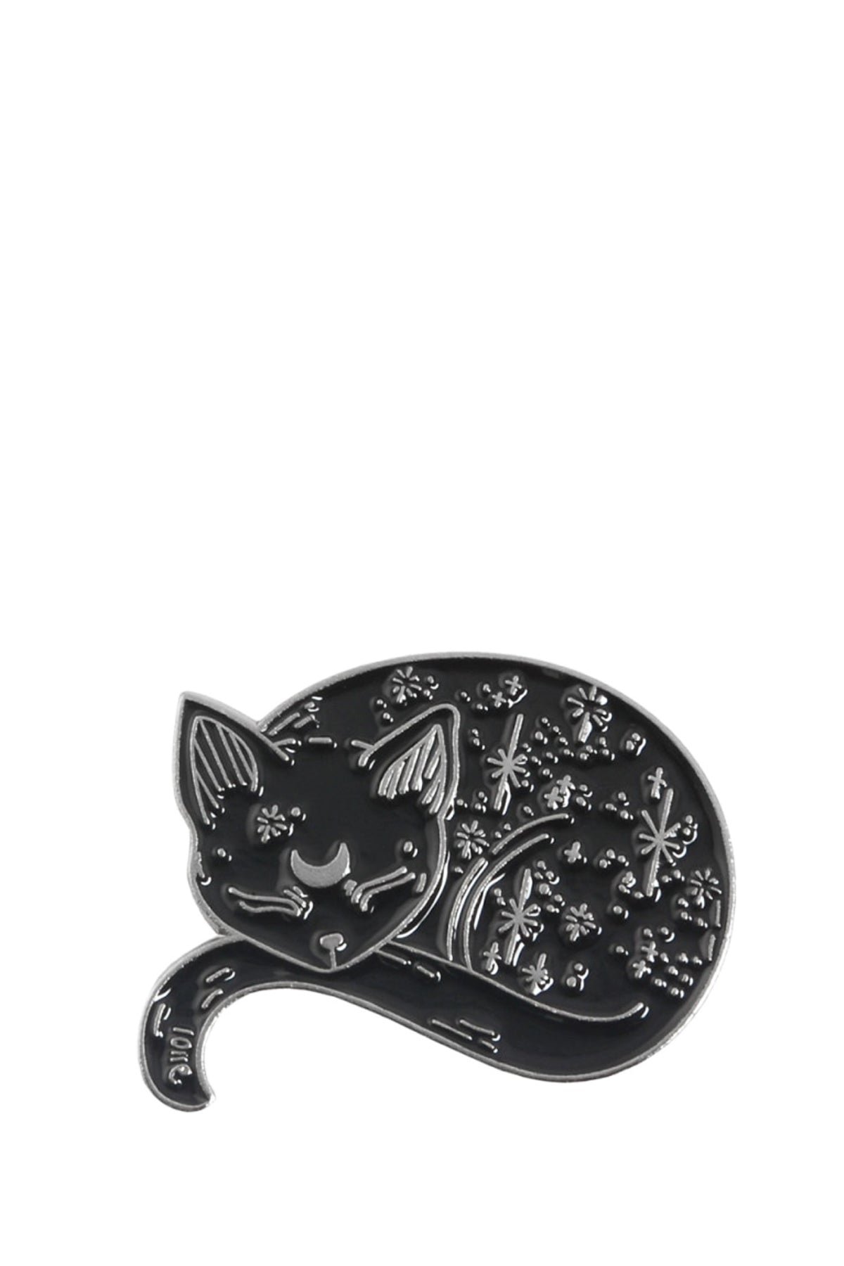 Witch Cat- Sleeping black cat enamel pin – Jessica Louise